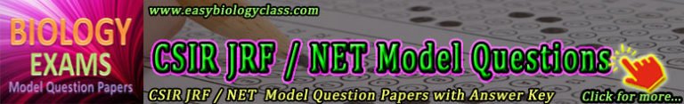 CSIR NET Life Science Model Practice Questions | EasyBiologyClass